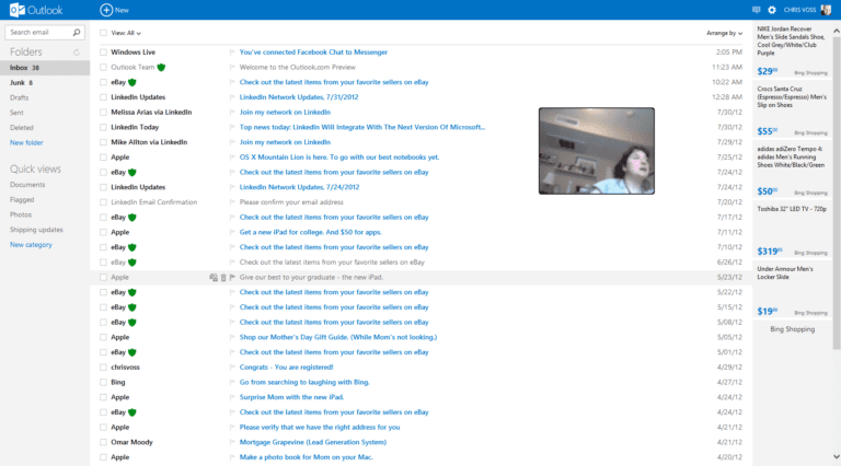 Microsoft Launches Outlook.com Preview Email with Skype Integration Review