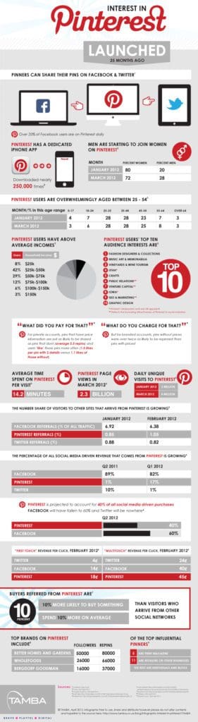 Interest Stats in Pinterest Infographic