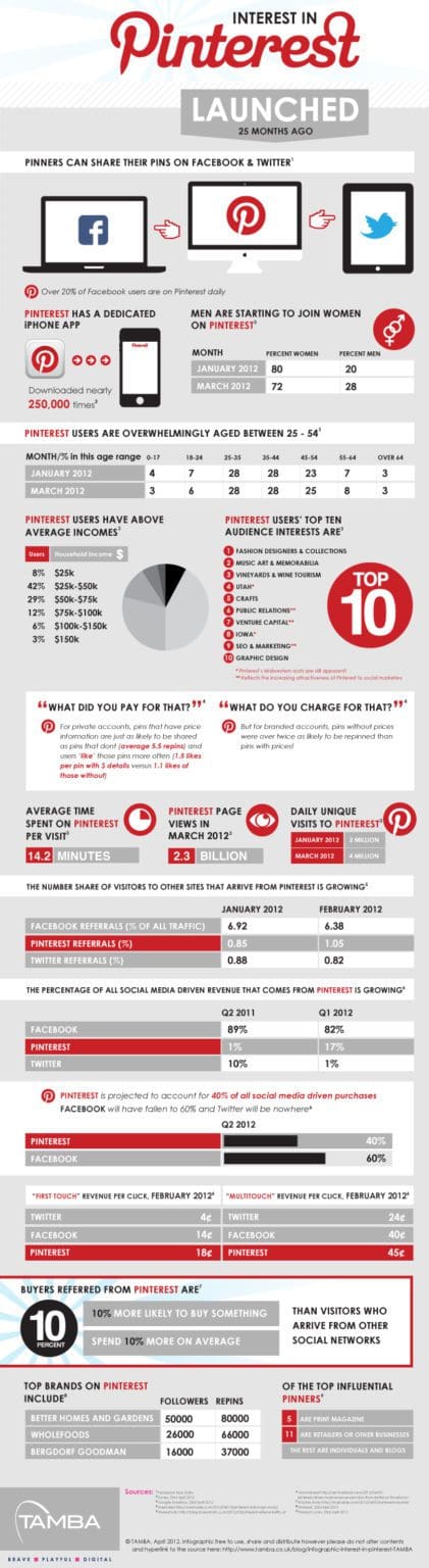 Interest Stats in Pinterest Infographic