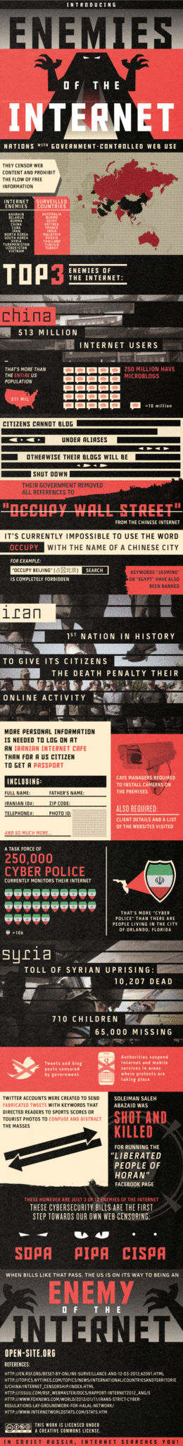 Enemies Of The Internet Infographic