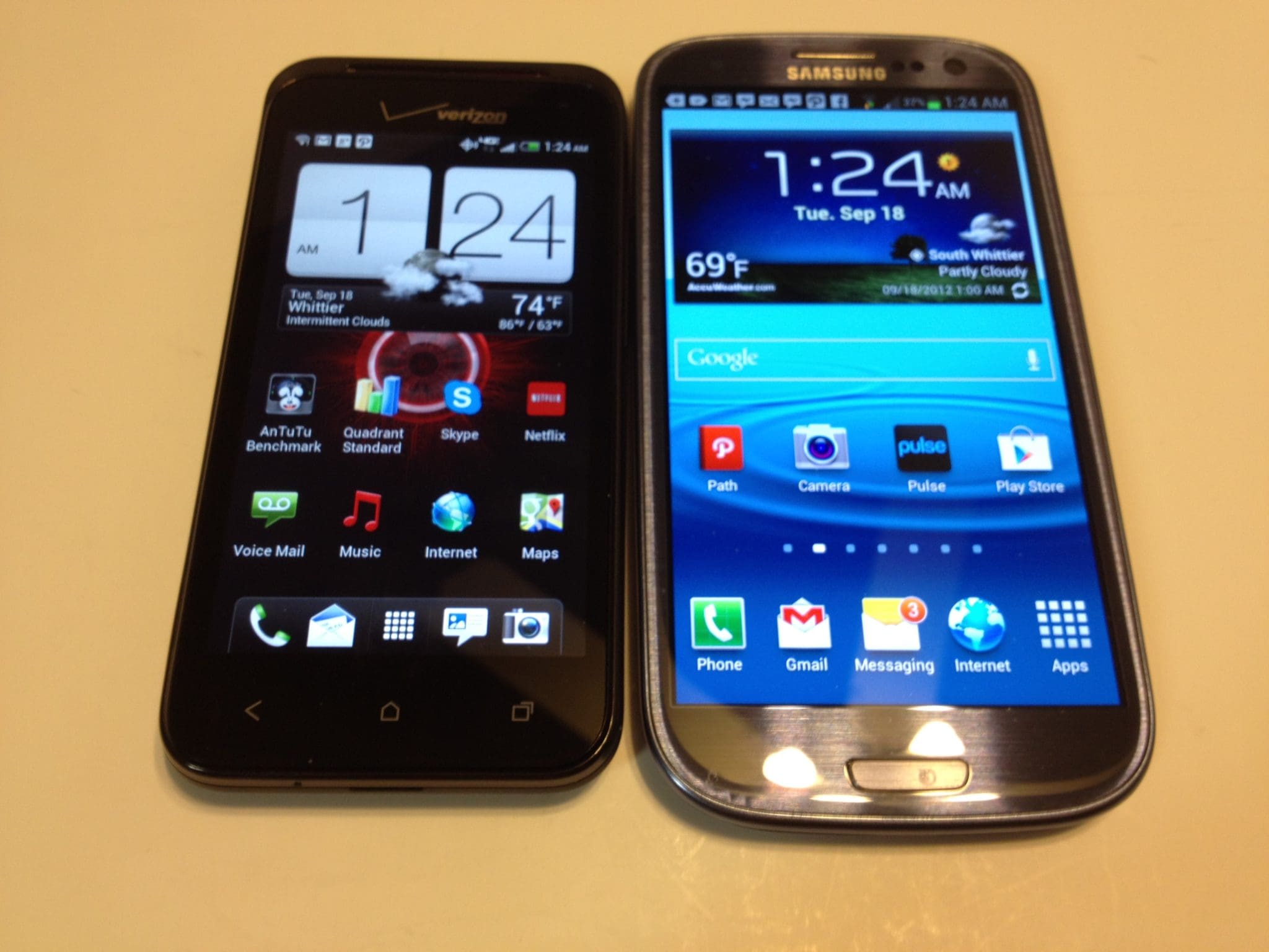 Samsung Galaxy S3 vs. HTC Droid Incredible 4G LTE Review #Attmobilereview