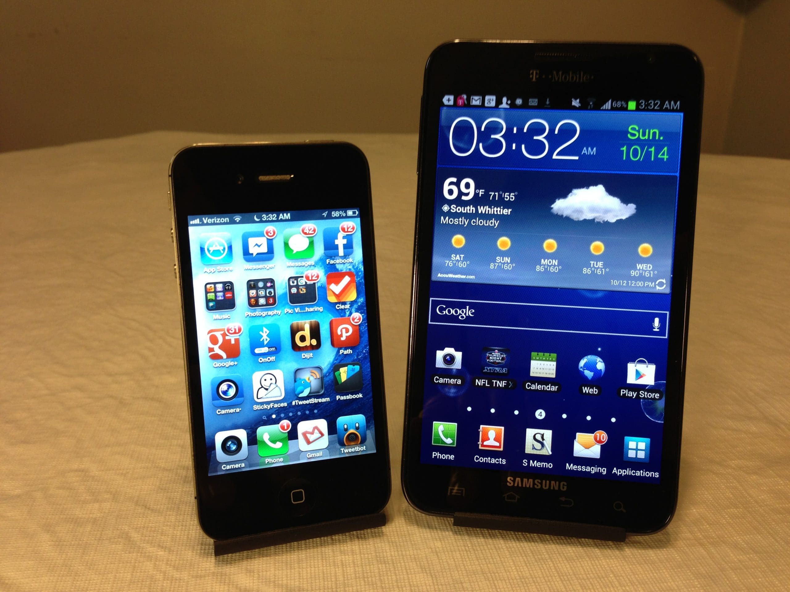 iPhone 4S vs. Samsung Galaxy Note Review @TMobile #4GLife