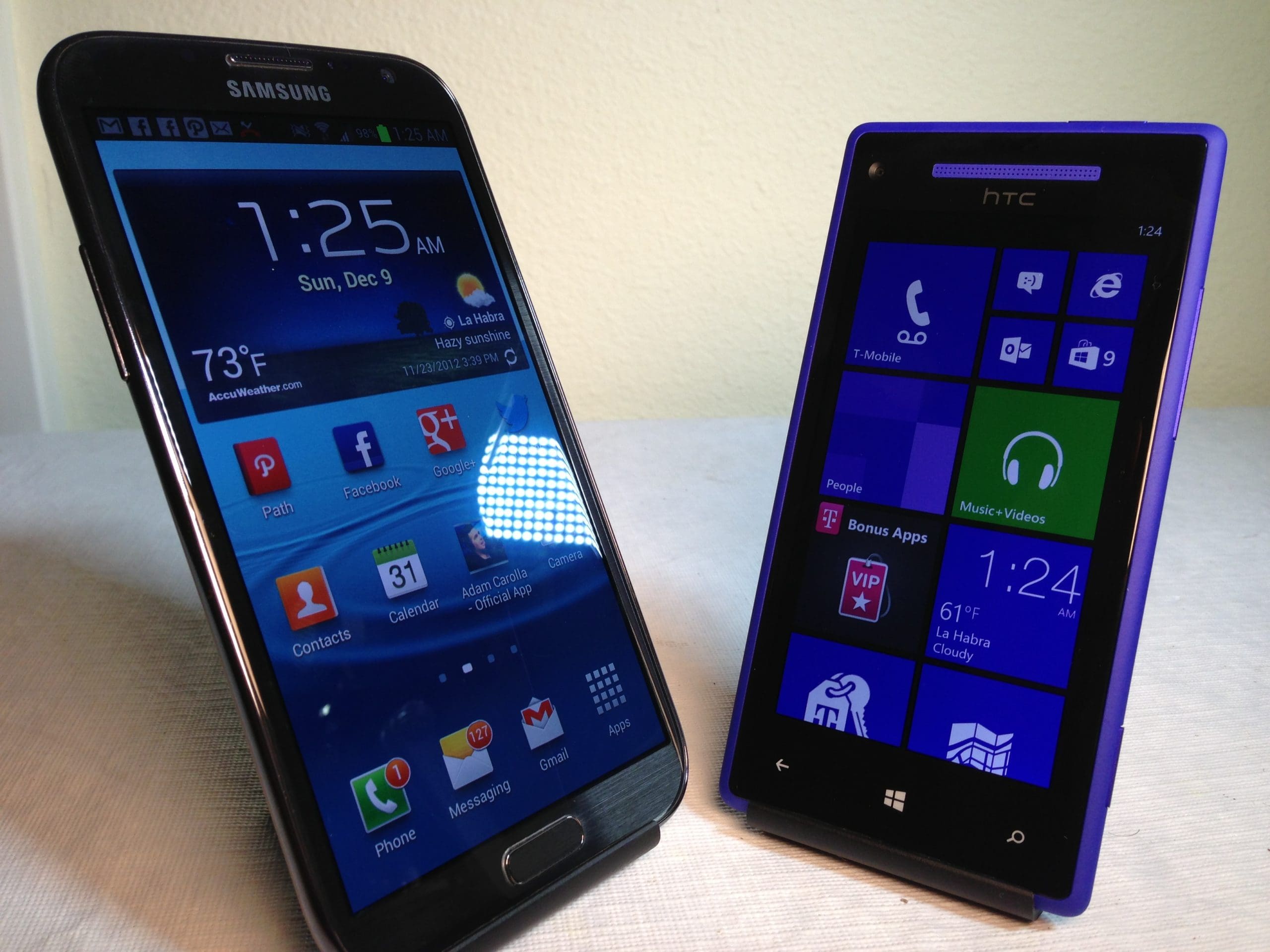 Samsung Galaxy S3 vs. HTC 8X Review #attmobilereview @TMobile #4GLife