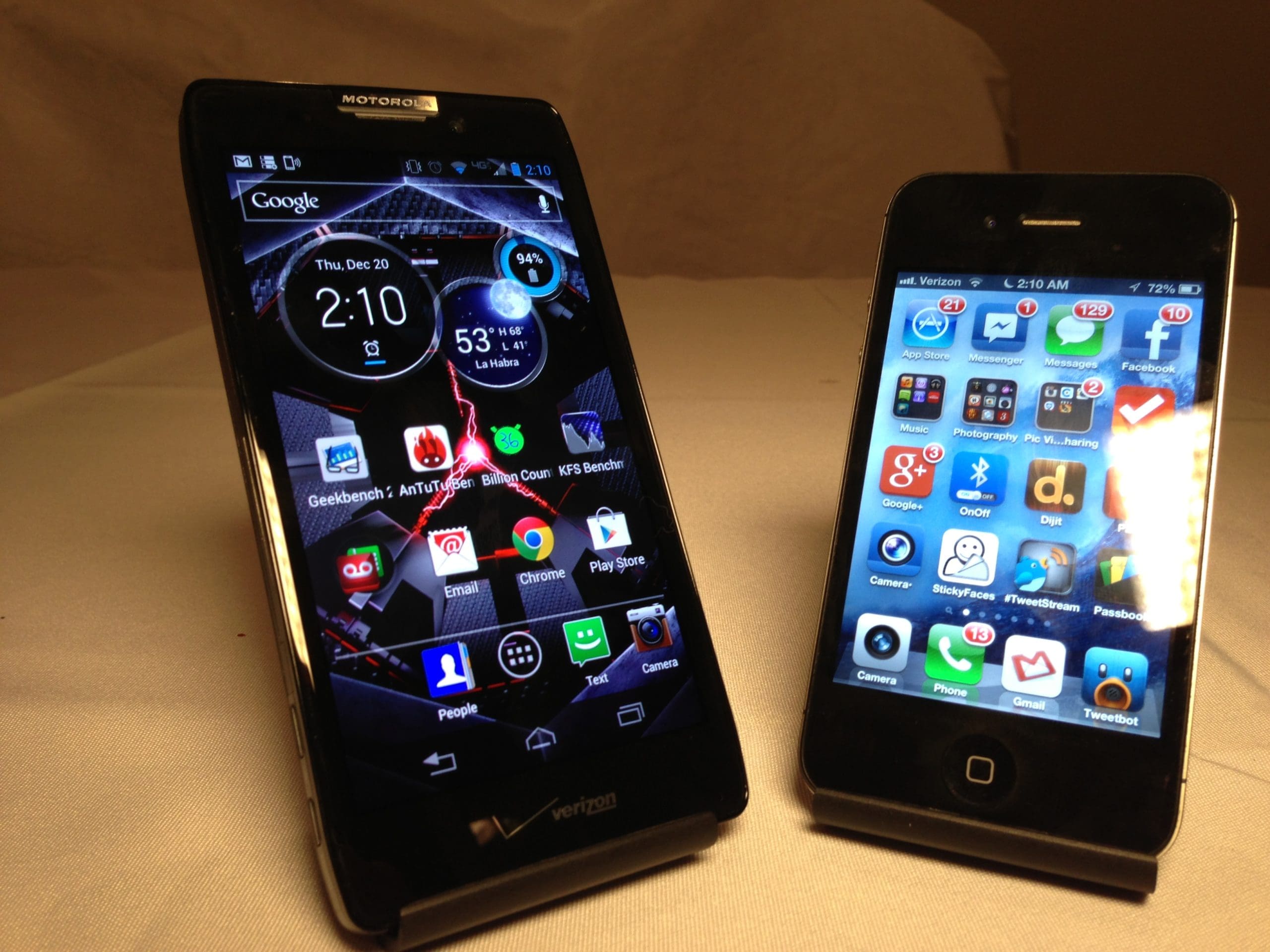 Motorola Droid Razr Maxx HD vs. iPhone 4S Review